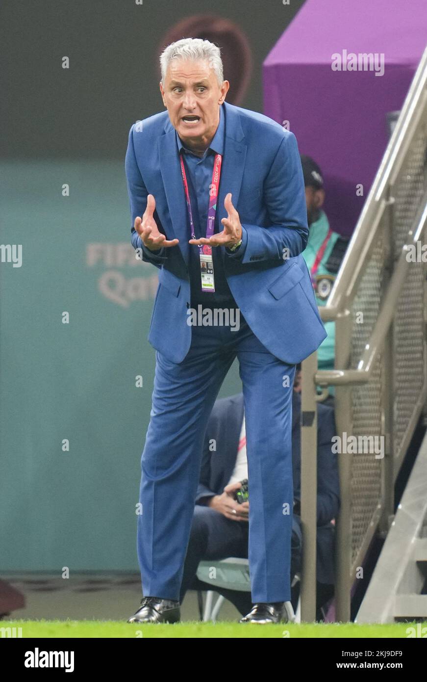 Brazil manager Tite on the touchline during the FIFA World Cup Group G ...