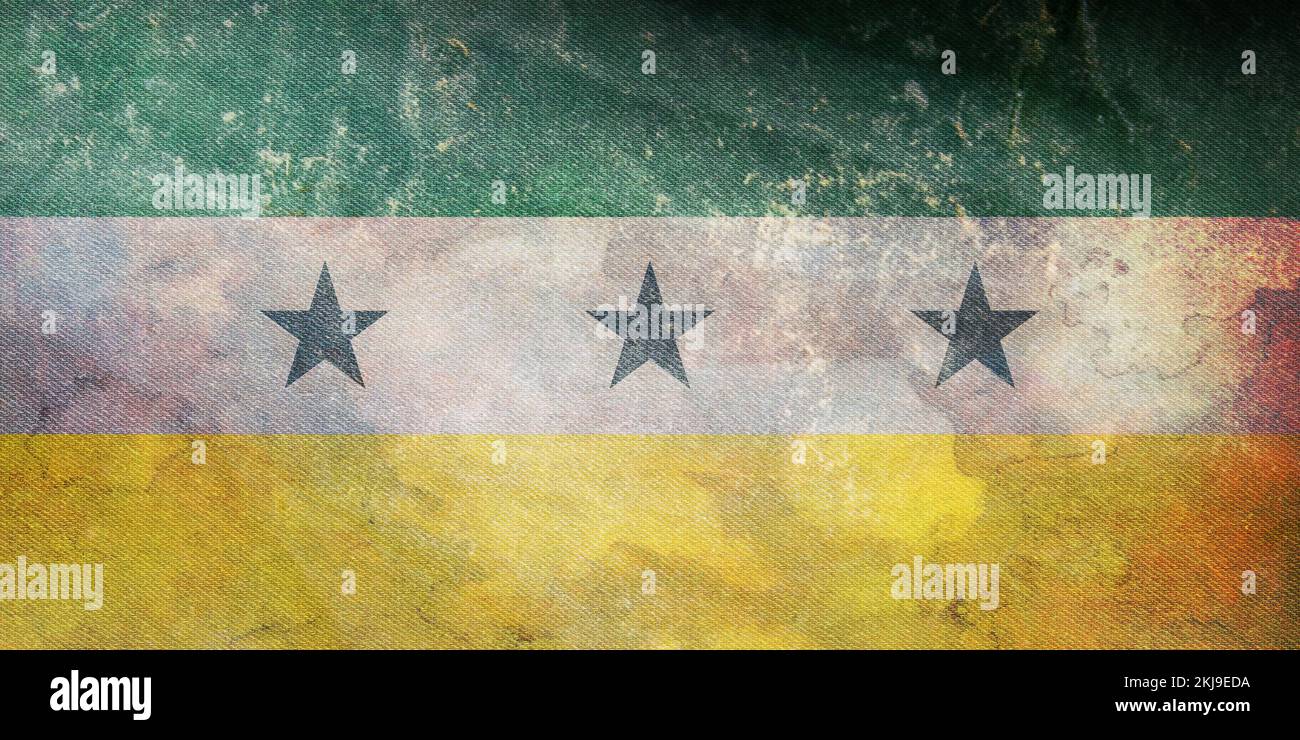 Top view of retro flag Certegui, Choco Colombia with grunge texture ...