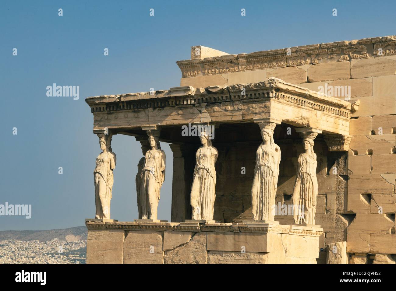 Erechtheion Temple with Caryatids, Caryatid Porch, Acropolis, Athens, Greece Stock Photo - Alamy
