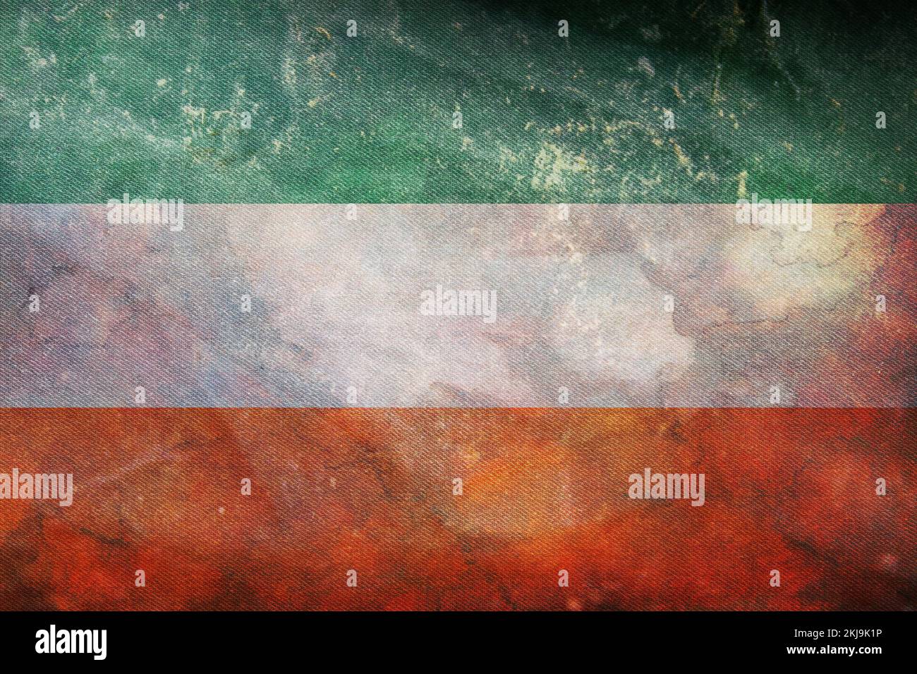 Top view of retro flag Chinu, Cordoba Colombia with grunge texture ...