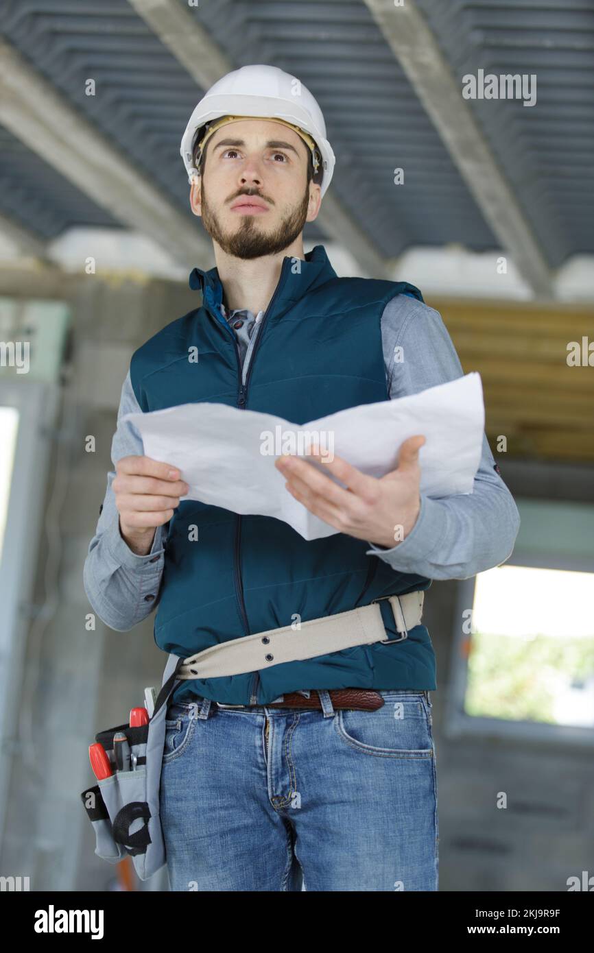 engineer planning check Stock Photo - Alamy