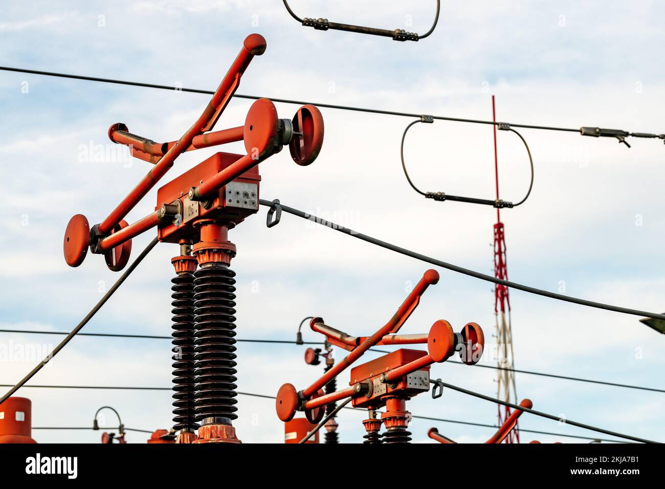 Electric transformer substation distribution hi-res stock photography ...