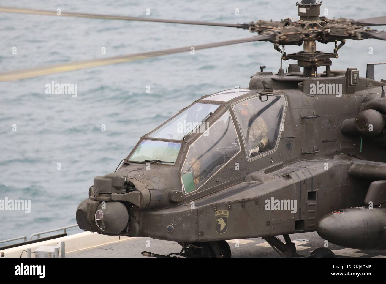 U.S. Army AH-64E Apache helicopters from 1st Battalion, 101st Aviation ...