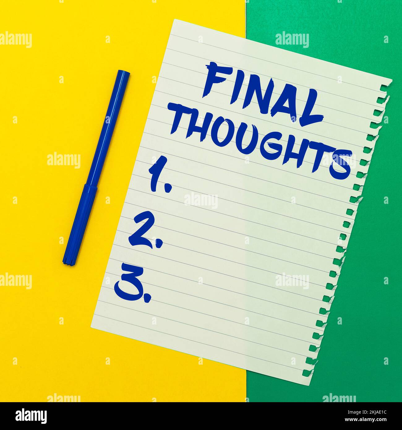 Conceptual display Final Thoughts. Word Written on Conclusion Last ...