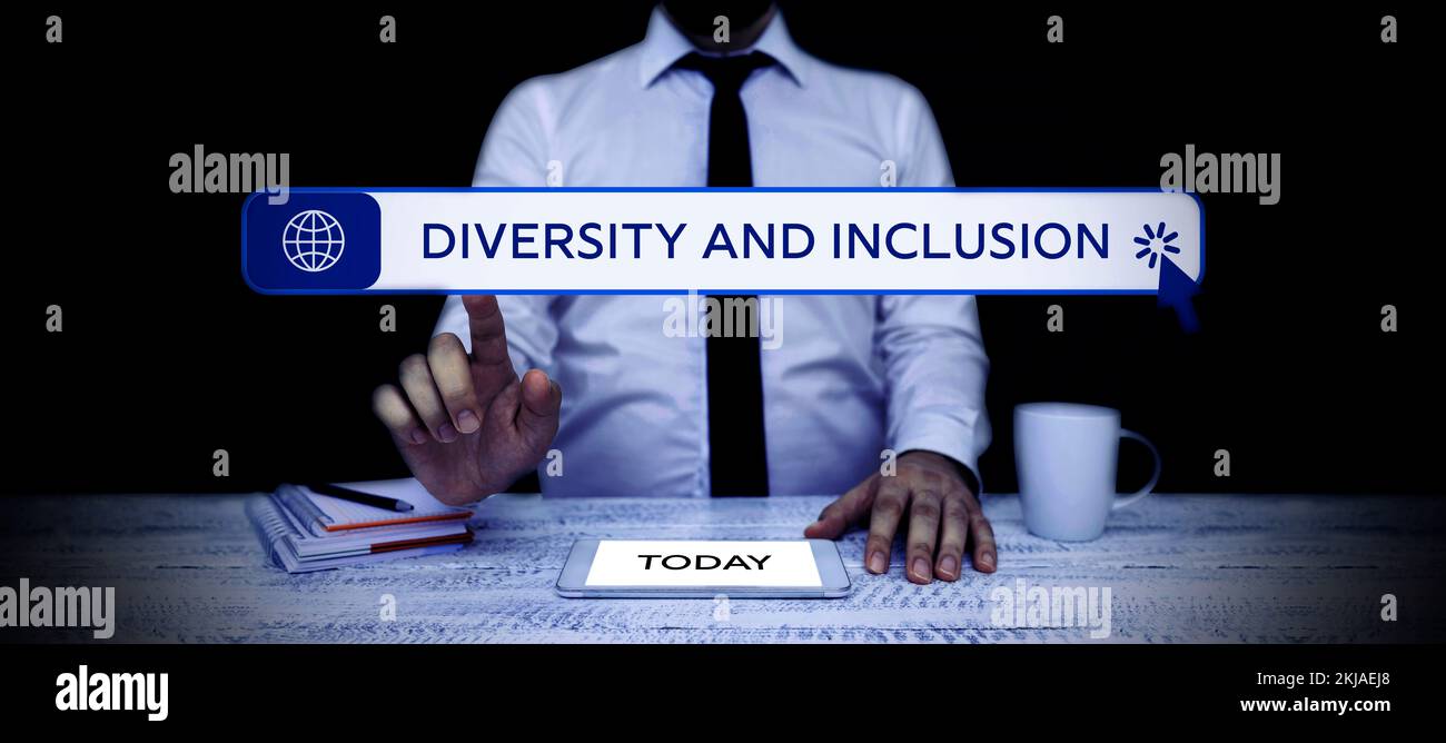 Inspiration showing sign Diversity And Inclusion. Internet Concept ...