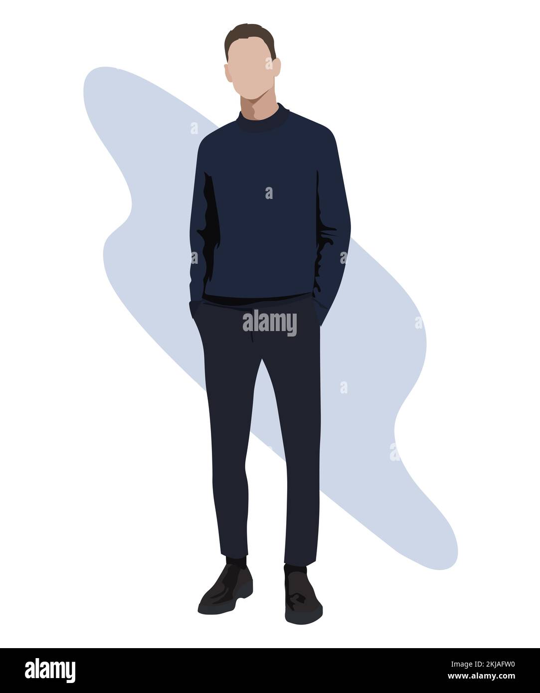 Stylish man. Cartoon male characters. Men in fashion clothes. Flat ...
