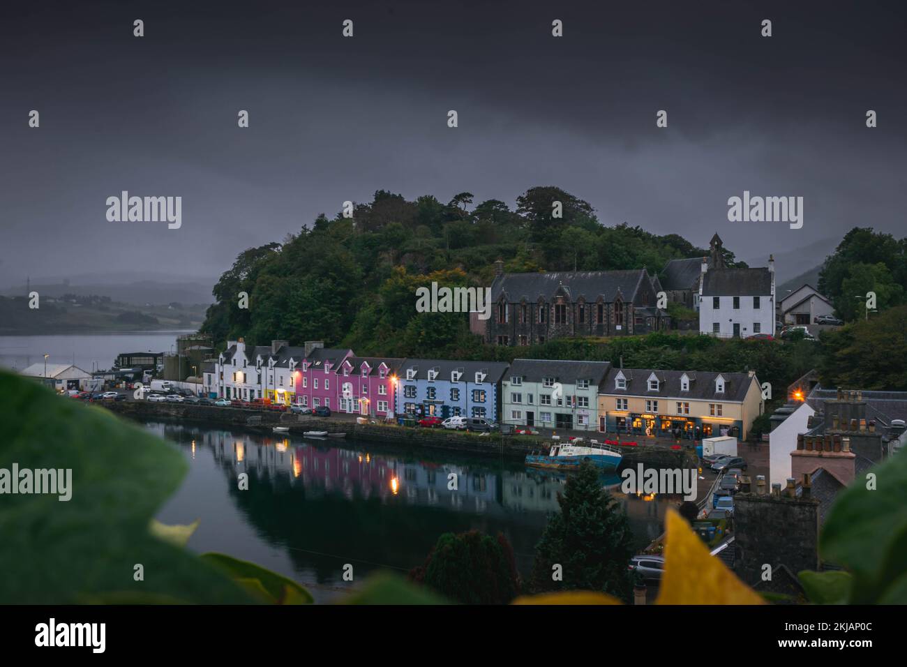 Portree bay at dark, Isle of Skye, Scotland Stock Photo - Alamy