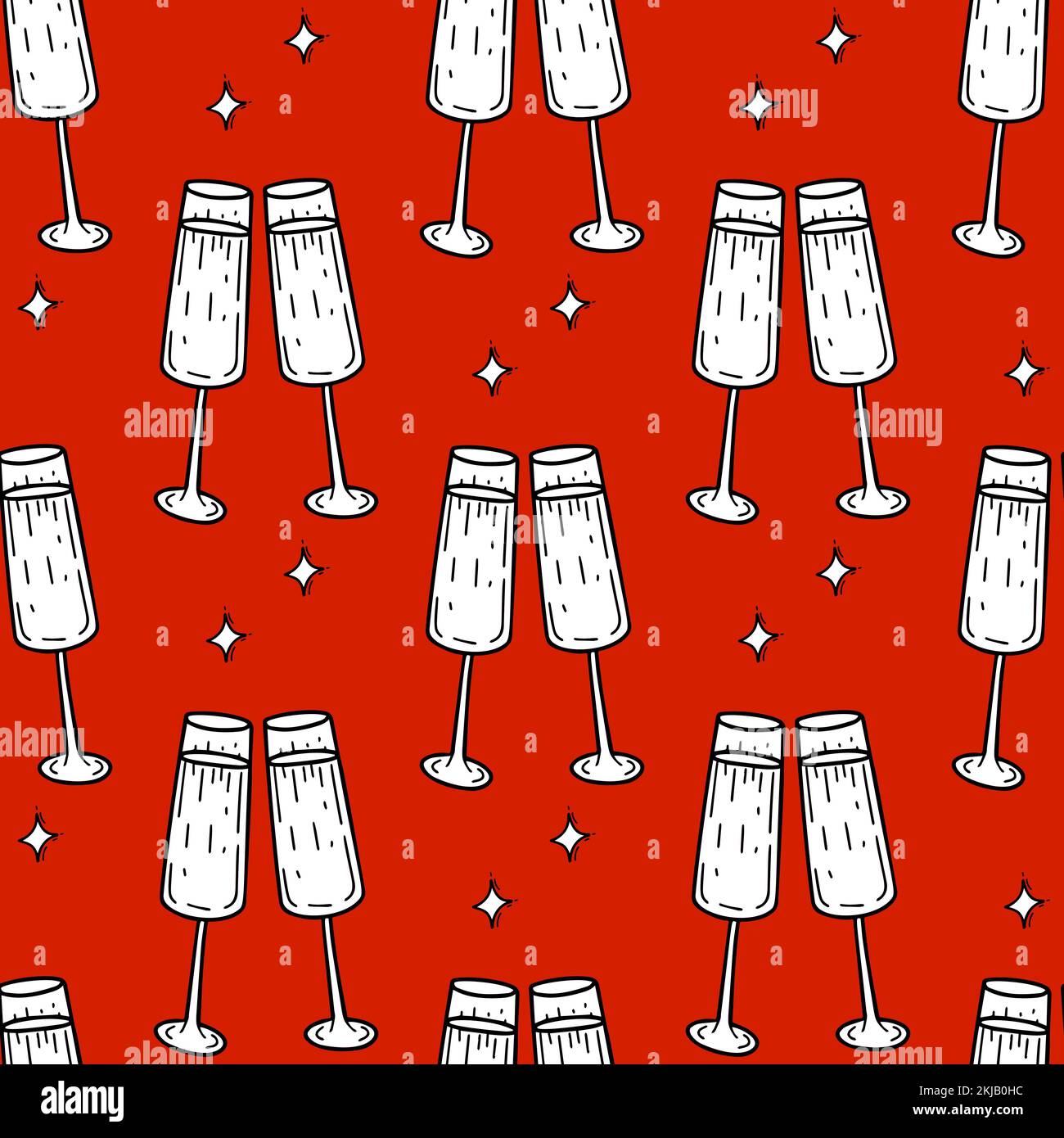 Two glasses sparkling champagne in Stock Vector Images - Alamy