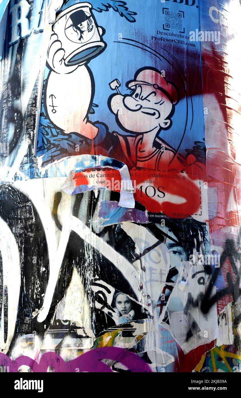 advertisement, Popeye, publicity, lollipop, drawing, poster, street ...