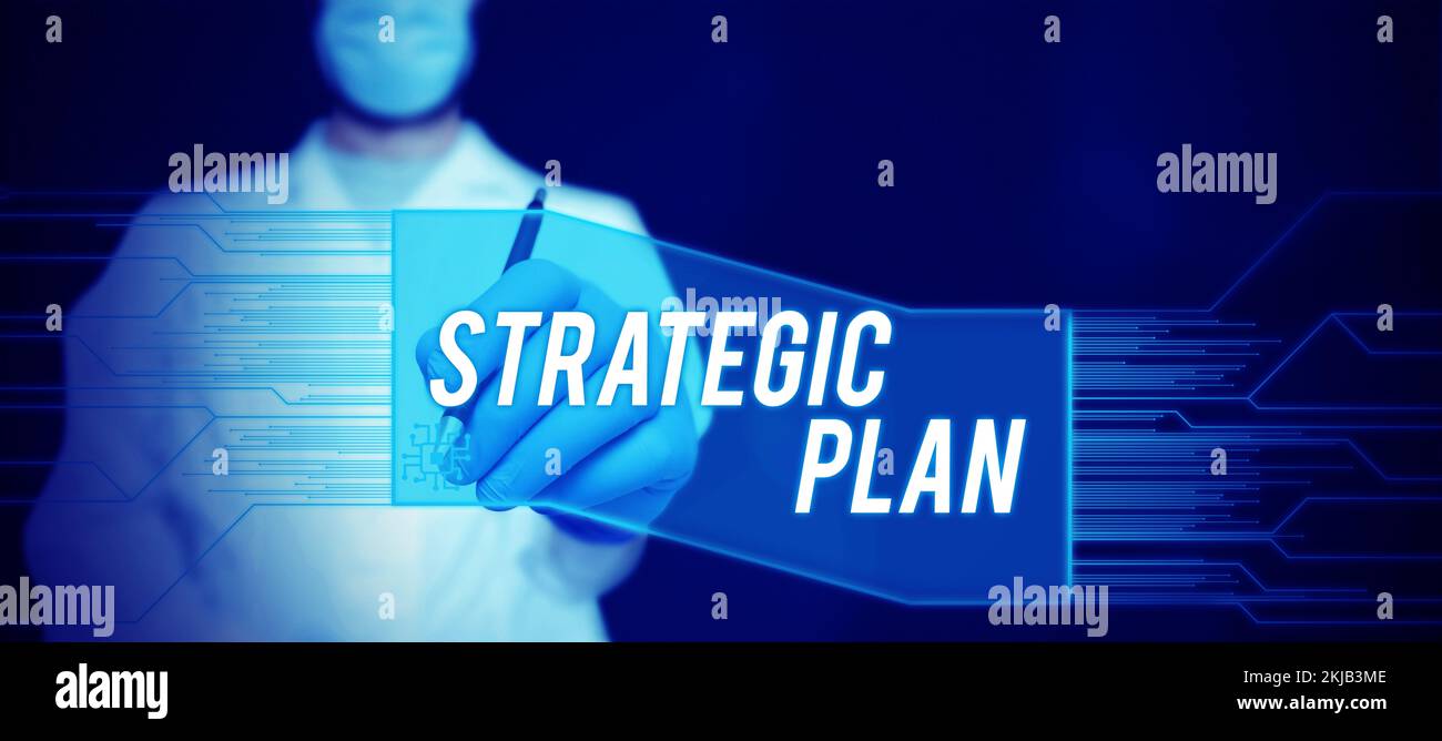 Conceptual display Strategic Plan. Business idea A process of defining ...
