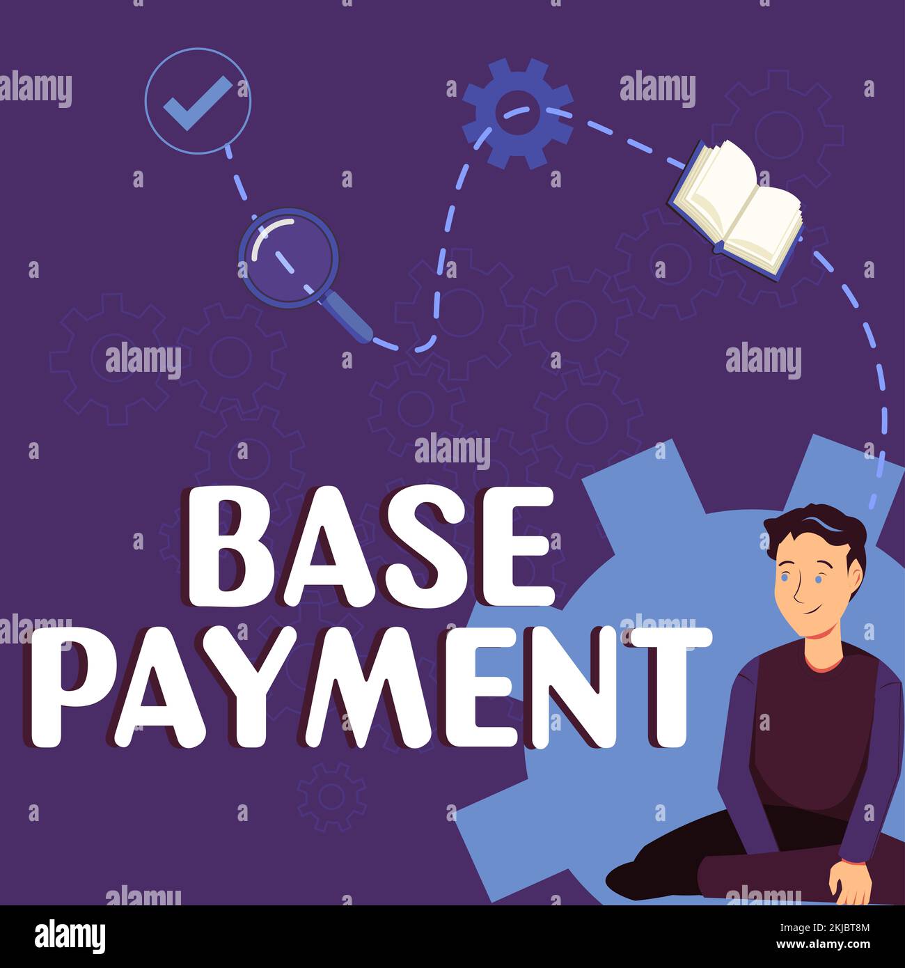 Text sign showing Base Payment. Business approach amount of pay for a ...