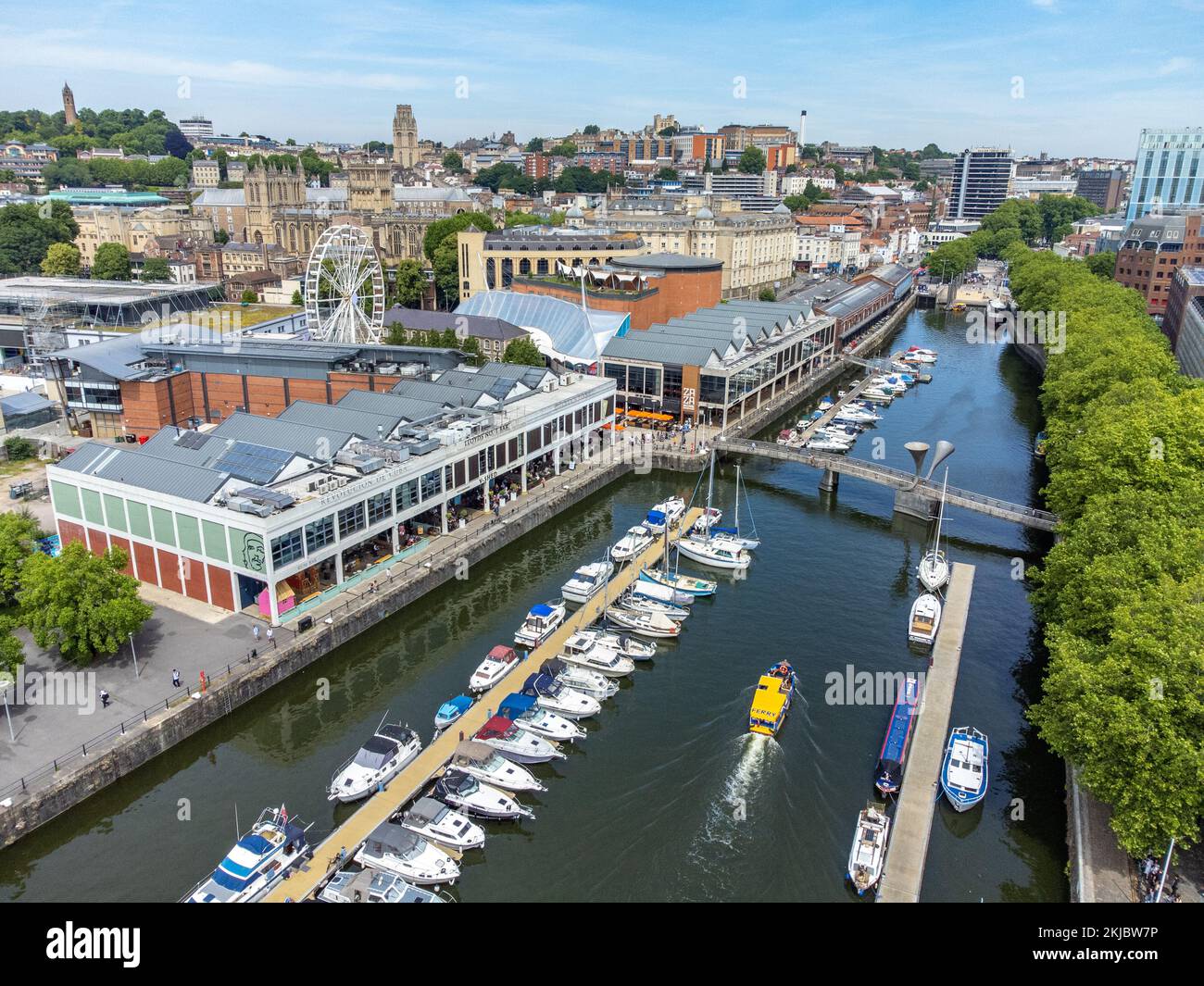 An aerial view of the harbour area of Bristol, England Stock Photo - Alamy