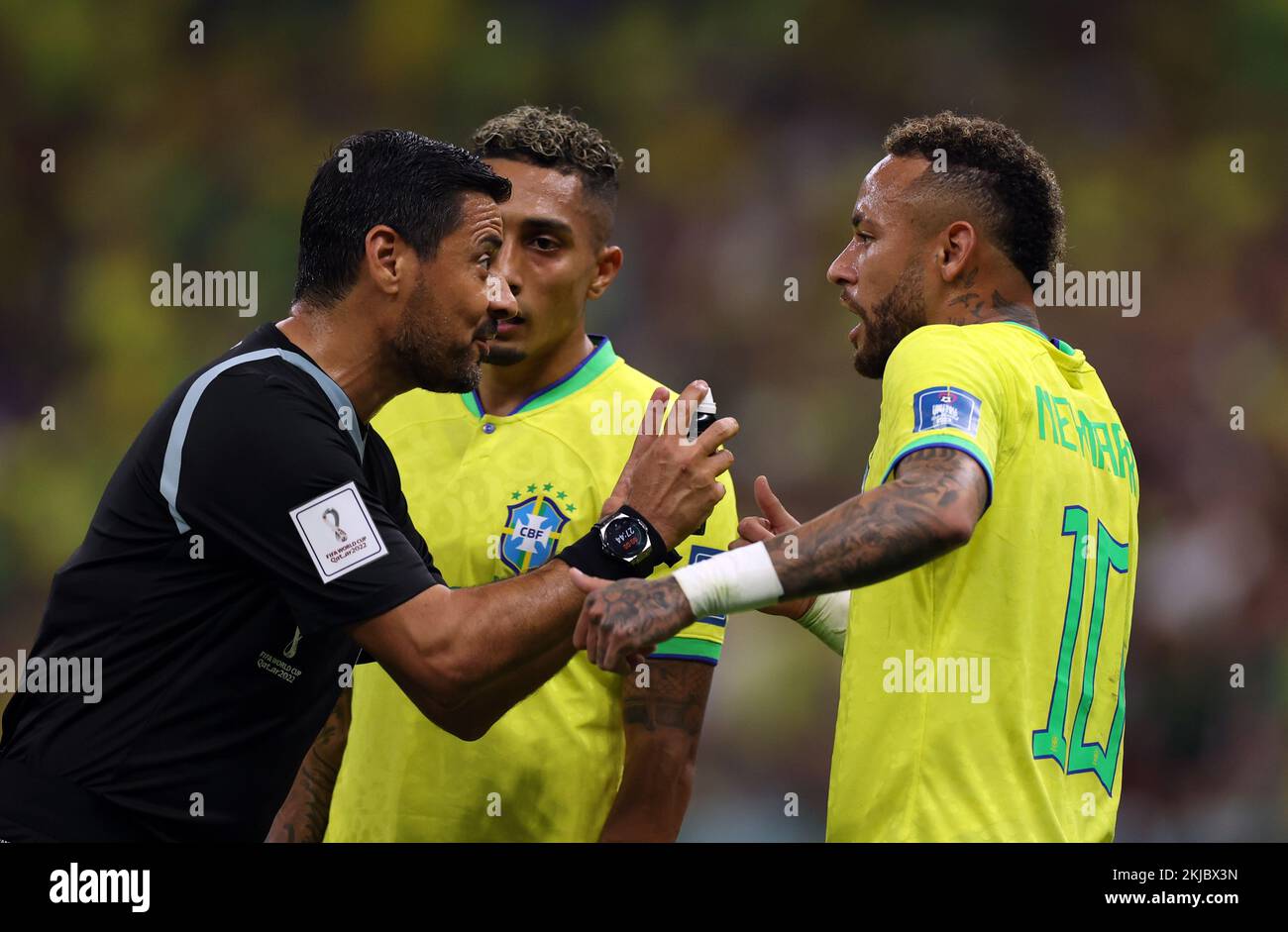 Doha, Qatar. 24th Nov, 2022. LUSAIL CITY, QATAR - NOVEMBER 24: referee ...