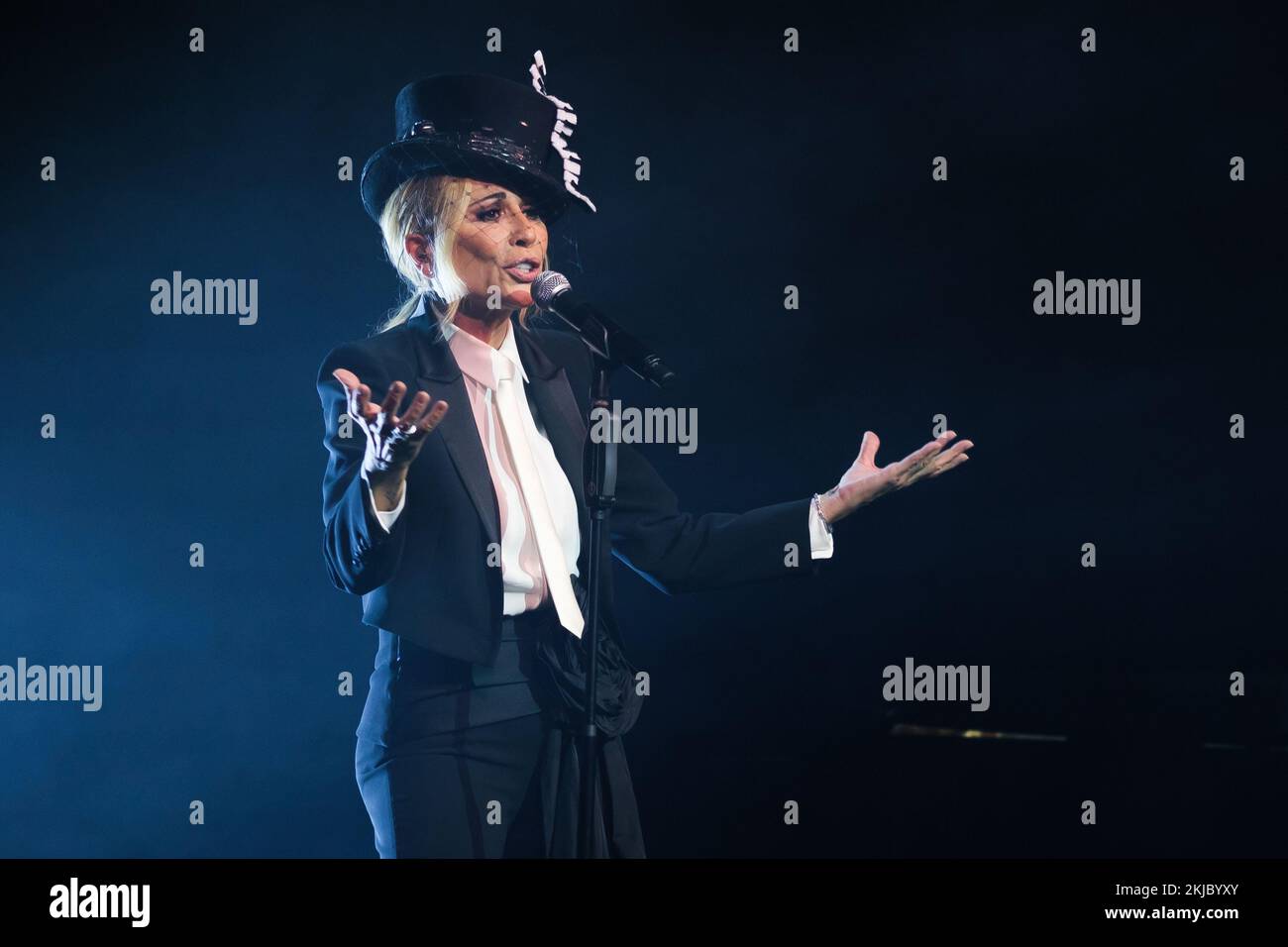 Singer Marta Sanchez performs during her concert "De Cerca" at the ...