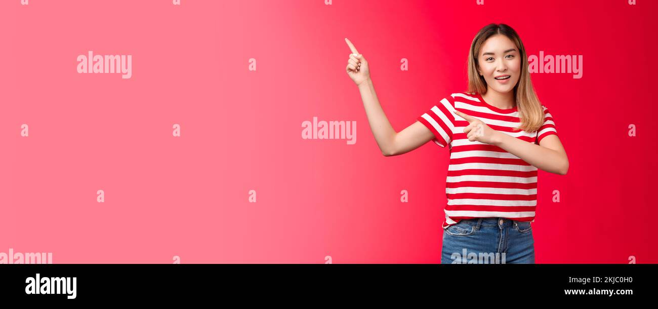 Enthusiastic friendly modern asian blond girl suggest perfect place ...