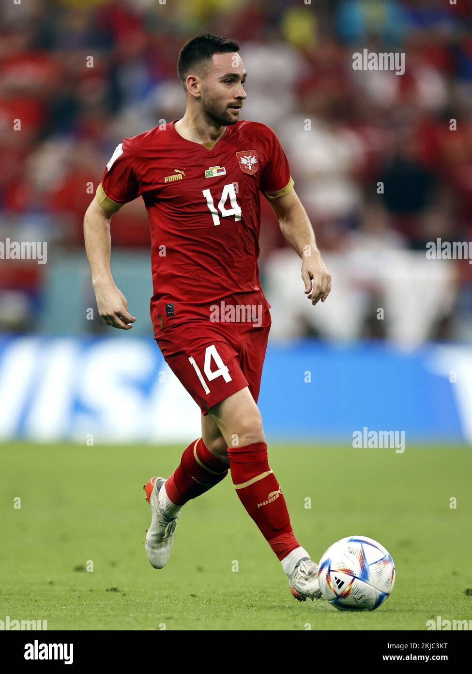 LUSAIL CITY - Andrija Zivkovic of Serbia during the FIFA World Cup ...