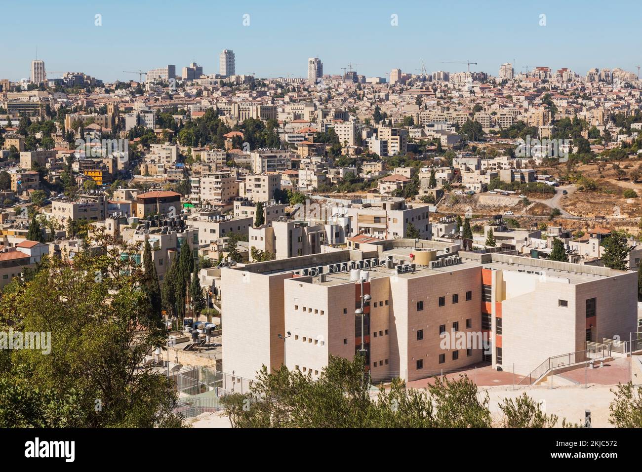 Modern Jerusalem city skyline, Israel Stock Photo - Alamy