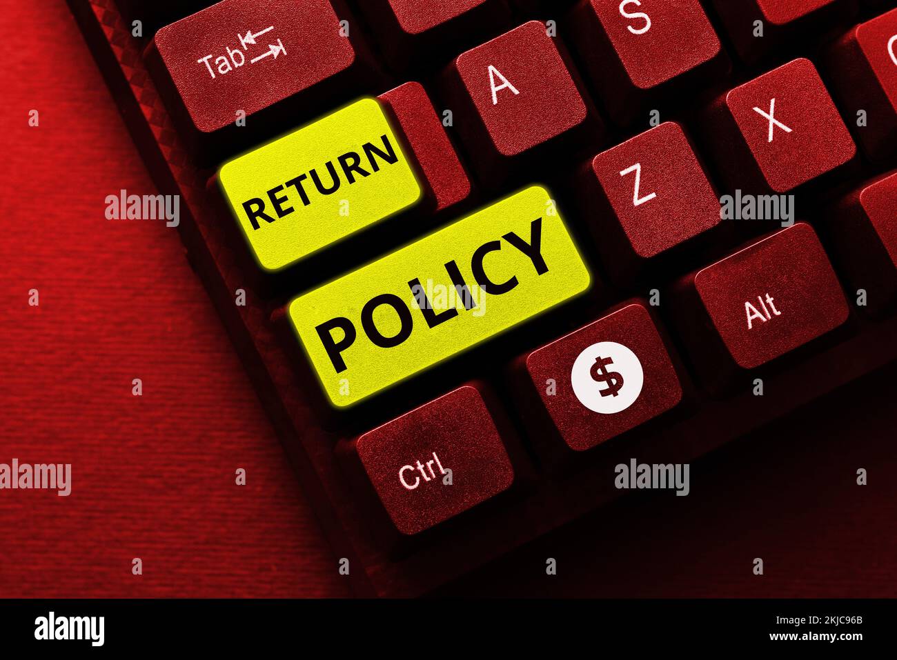 Conceptual display Return Policy, Concept meaning Tax Reimbursement ...