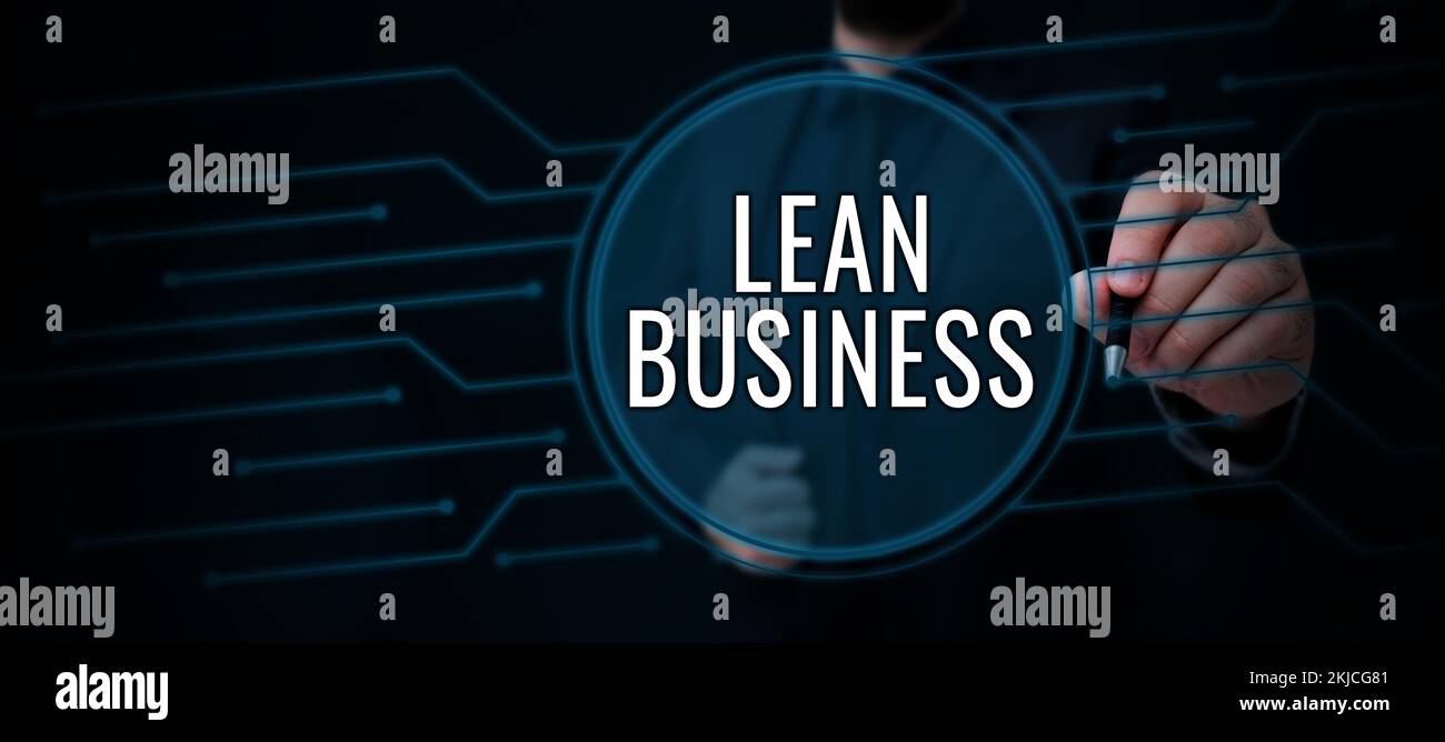 Sign displaying Lean Business. Business concept improvement of waste minimization without ...