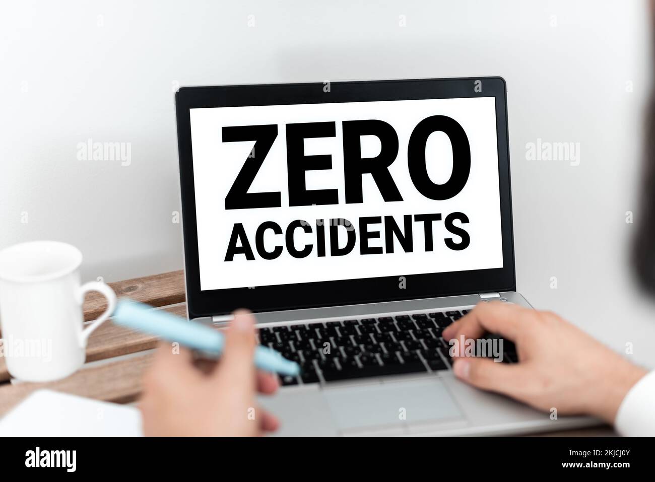 Handwriting text Zero Accidents. Word Written on important strategy for ...