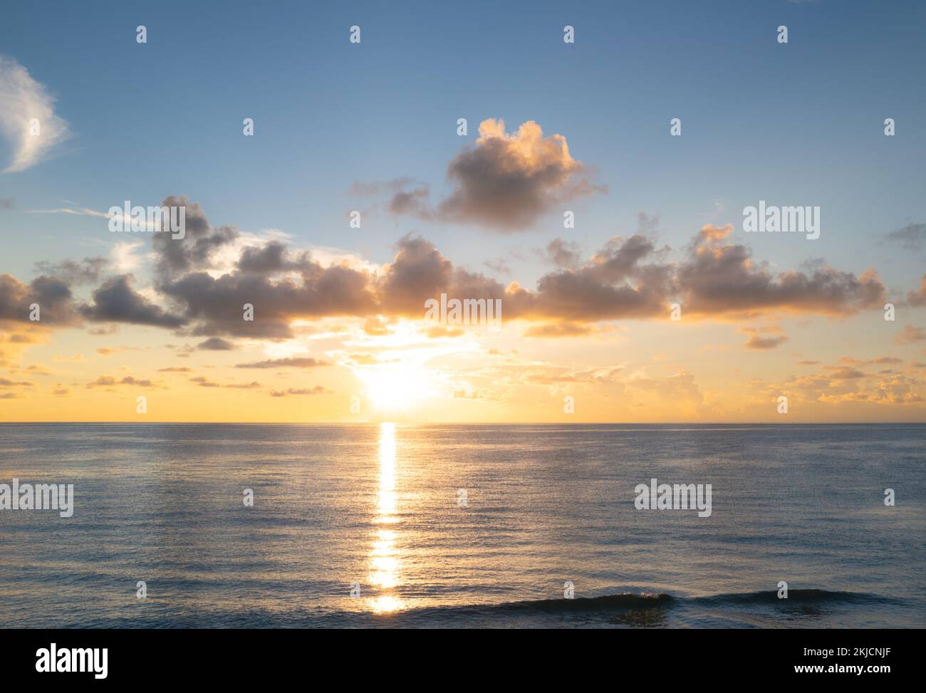Sunset on sea background. Nature wallpaper with summer sea. sunrise ...
