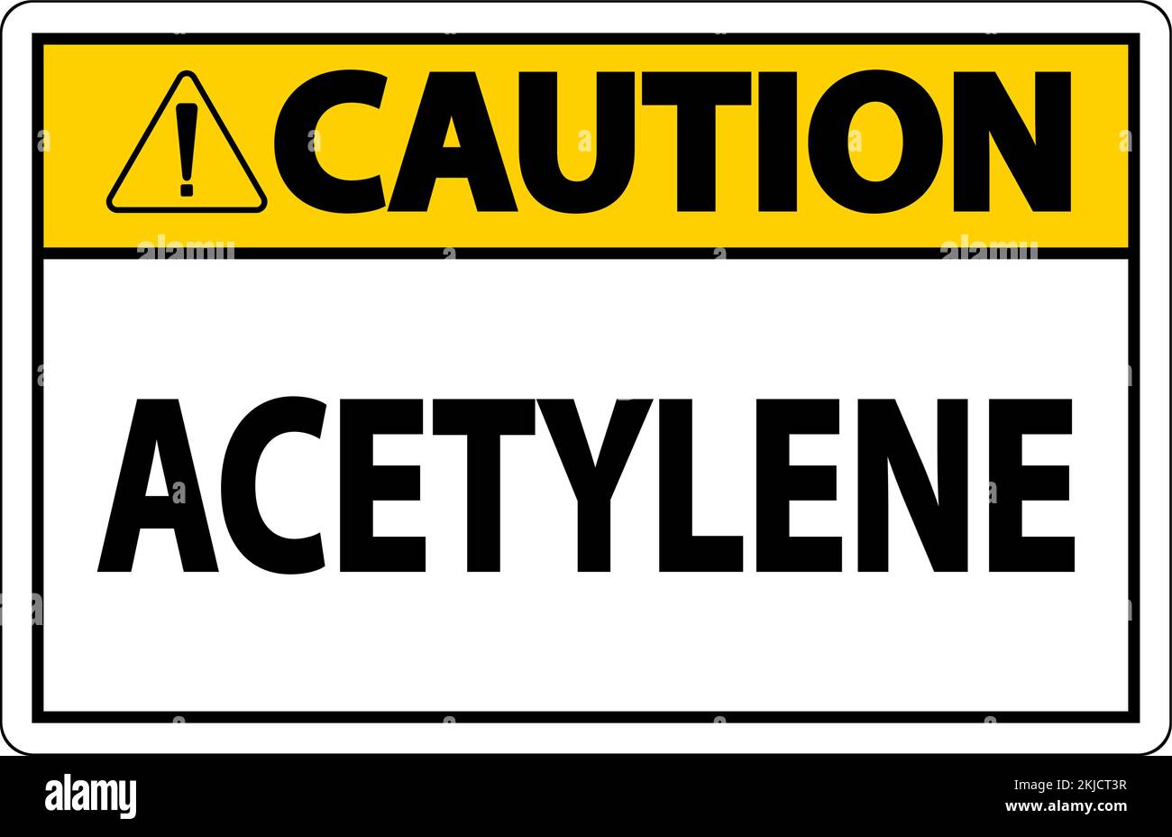 Caution Acetylene Sign On White Background Stock Vector Image & Art - Alamy