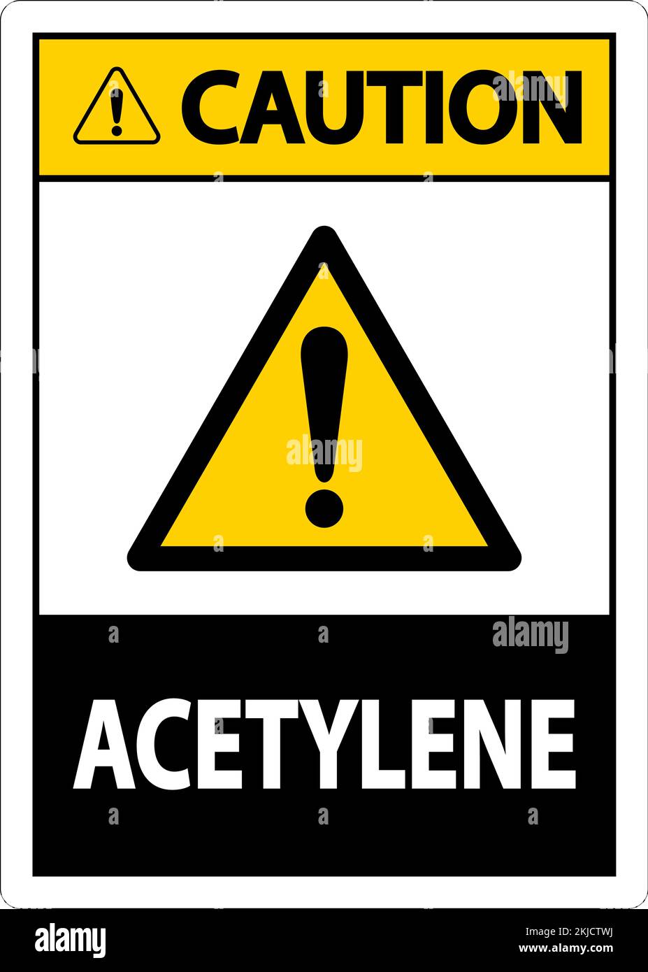 Caution Acetylene Sign On White Background Stock Vector Image & Art - Alamy