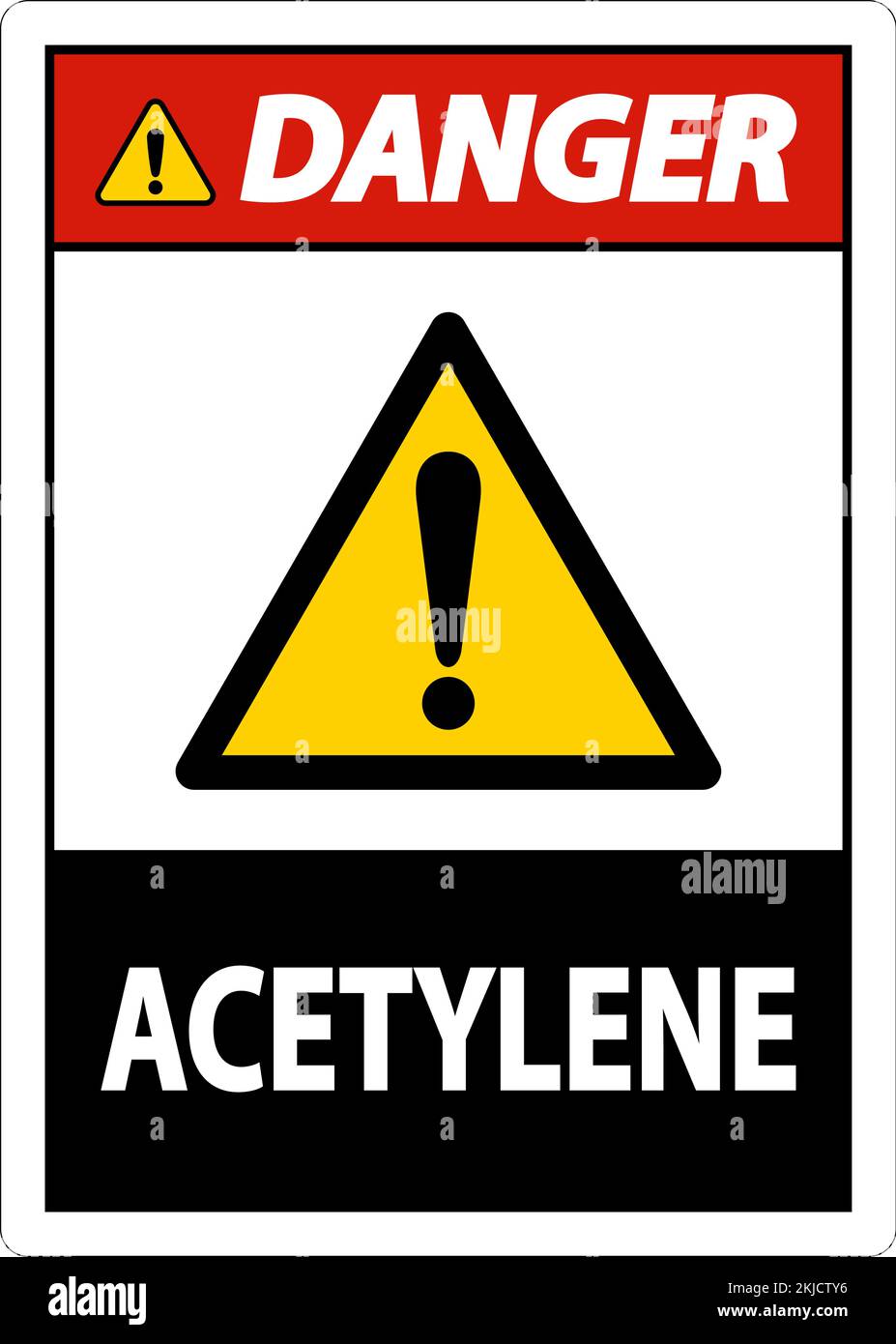 Danger Acetylene Sign On White Background Stock Vector Image & Art - Alamy