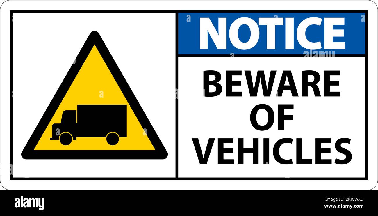 Warning sign beware construction vehicles hi-res stock photography and ...