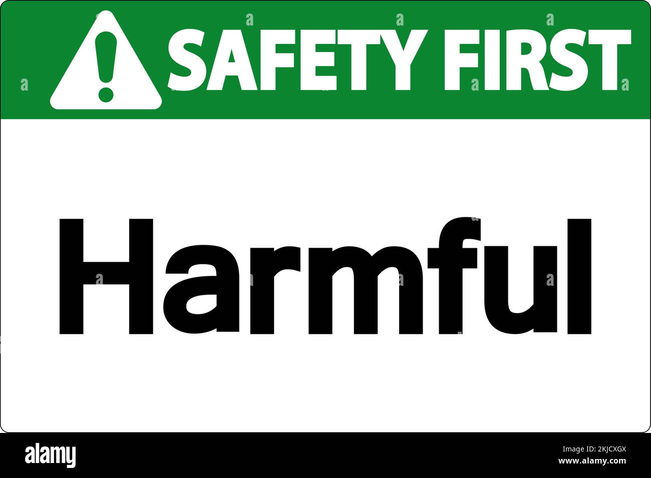 Harmful Safety First Sign On White Background Stock Vector Image & Art ...