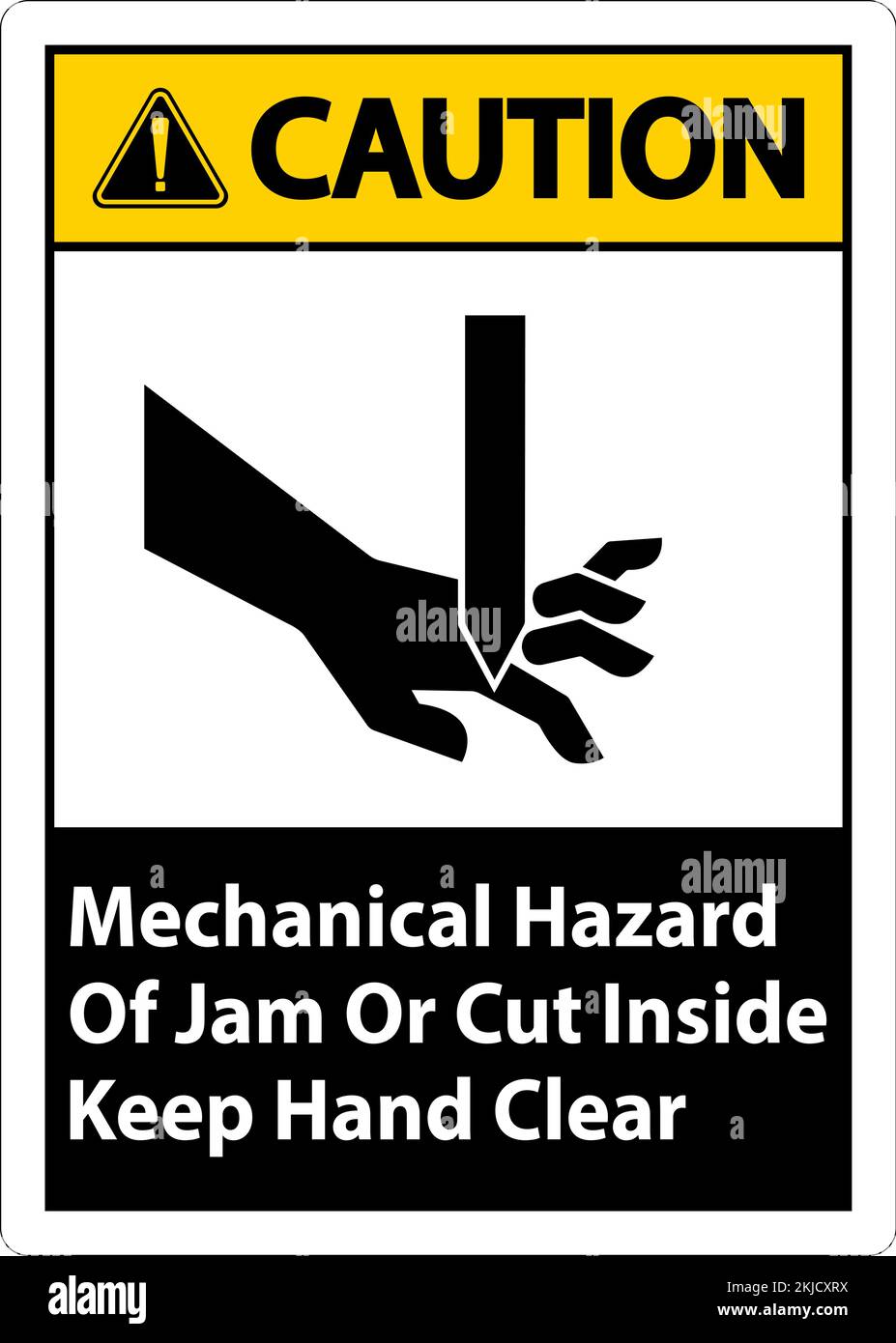 Caution Mechanical Hazard Of Jam Or Cut Inside Keep Hand Clear Stock ...