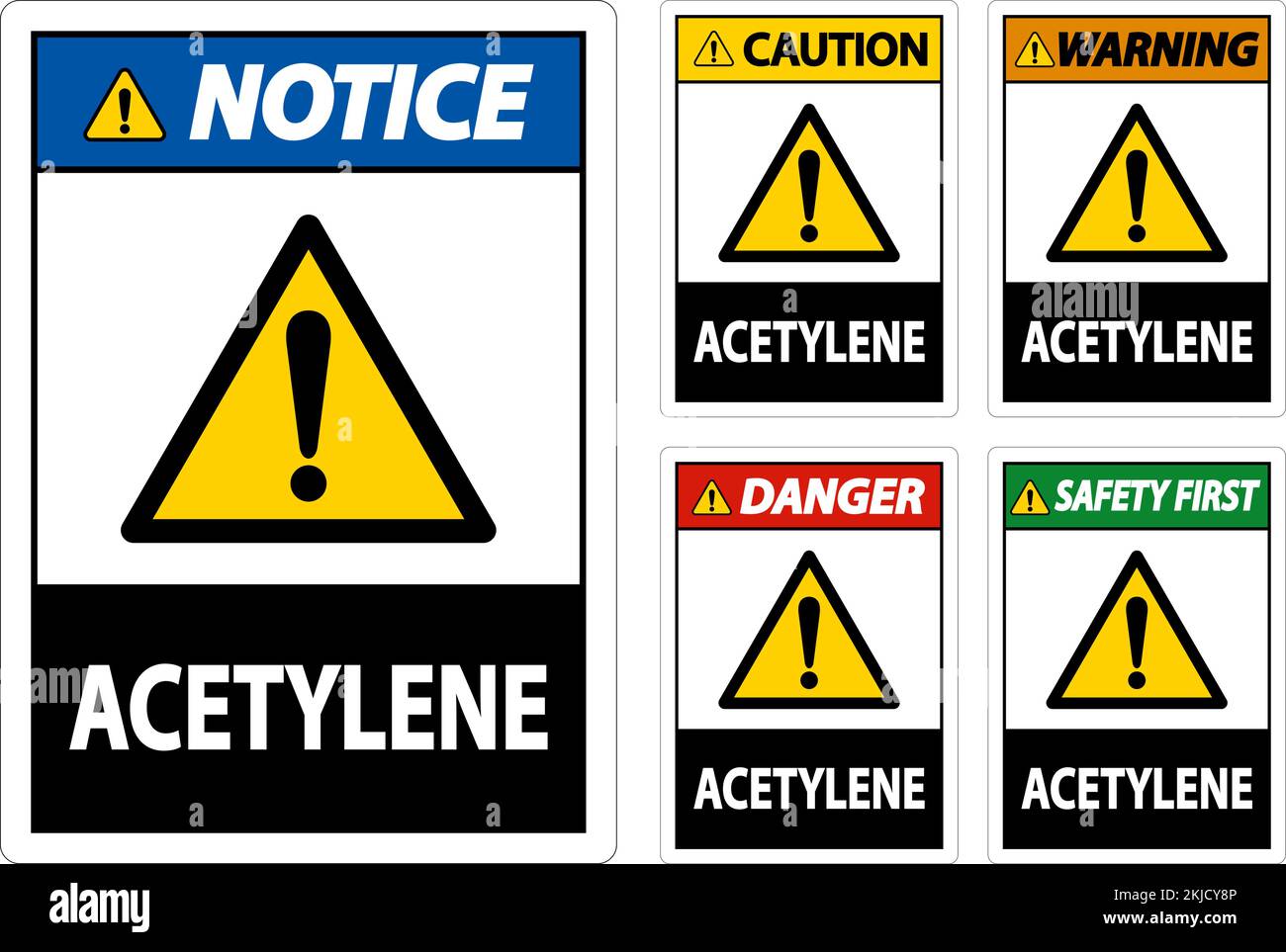 Danger Acetylene Sign On White Background Stock Vector Image & Art - Alamy