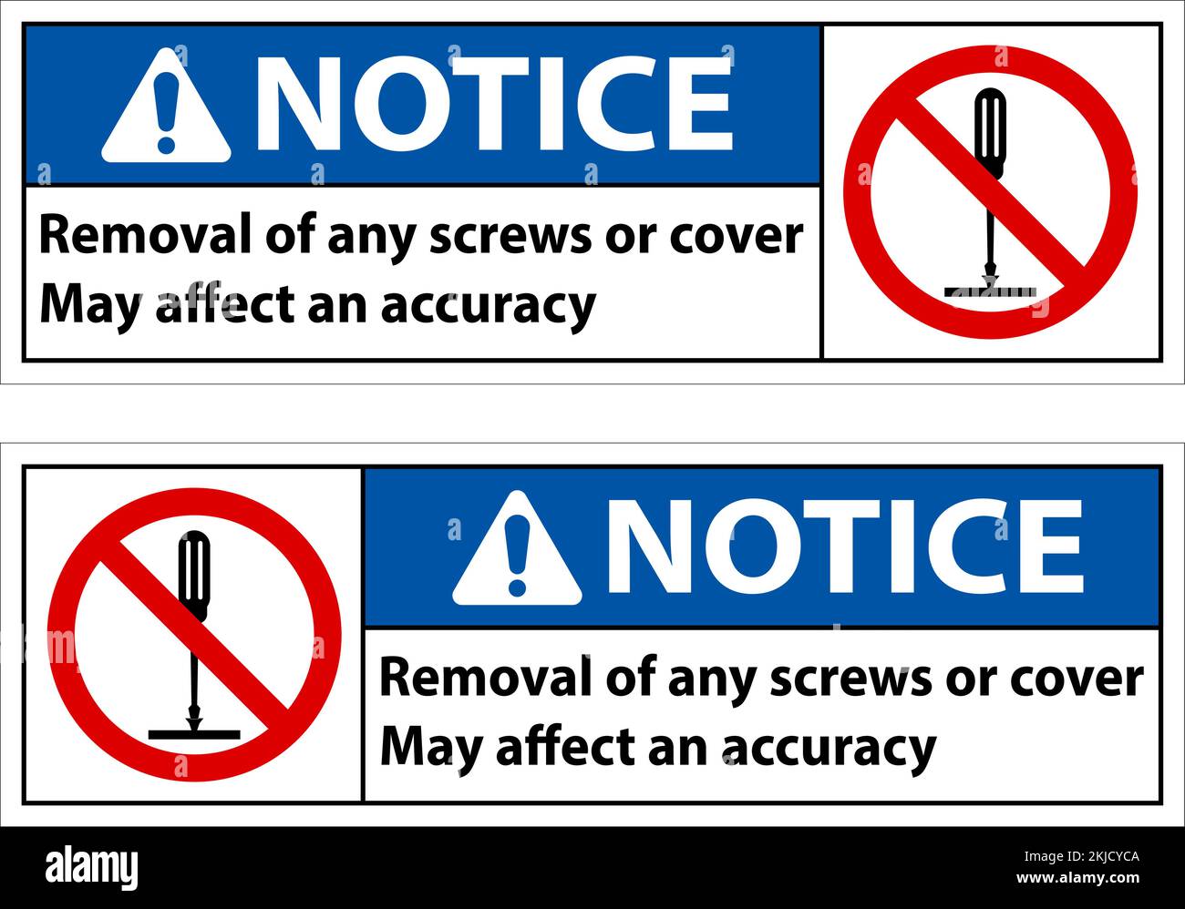 Notice Mechanical Hazard Of Jam Or Cut Inside Keep Hand Clear Stock ...