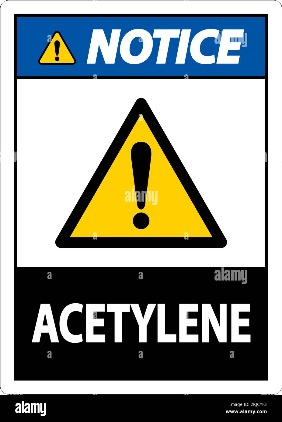 Notice Acetylene Sign On White Background Stock Vector Image & Art - Alamy