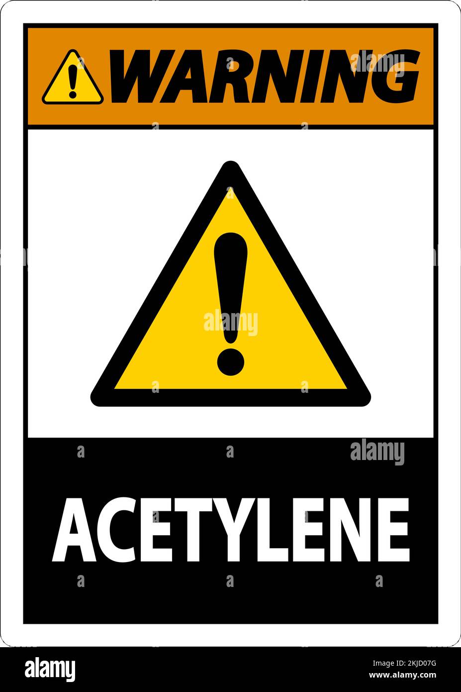 Warning Acetylene Sign On White Background Stock Vector Image & Art - Alamy