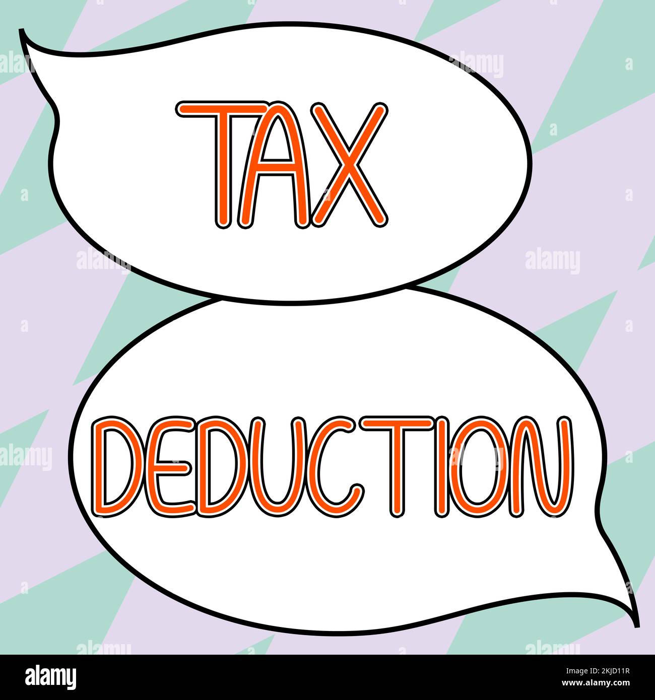 Hand writing sign Tax Deduction. Business idea amount subtracted from ...