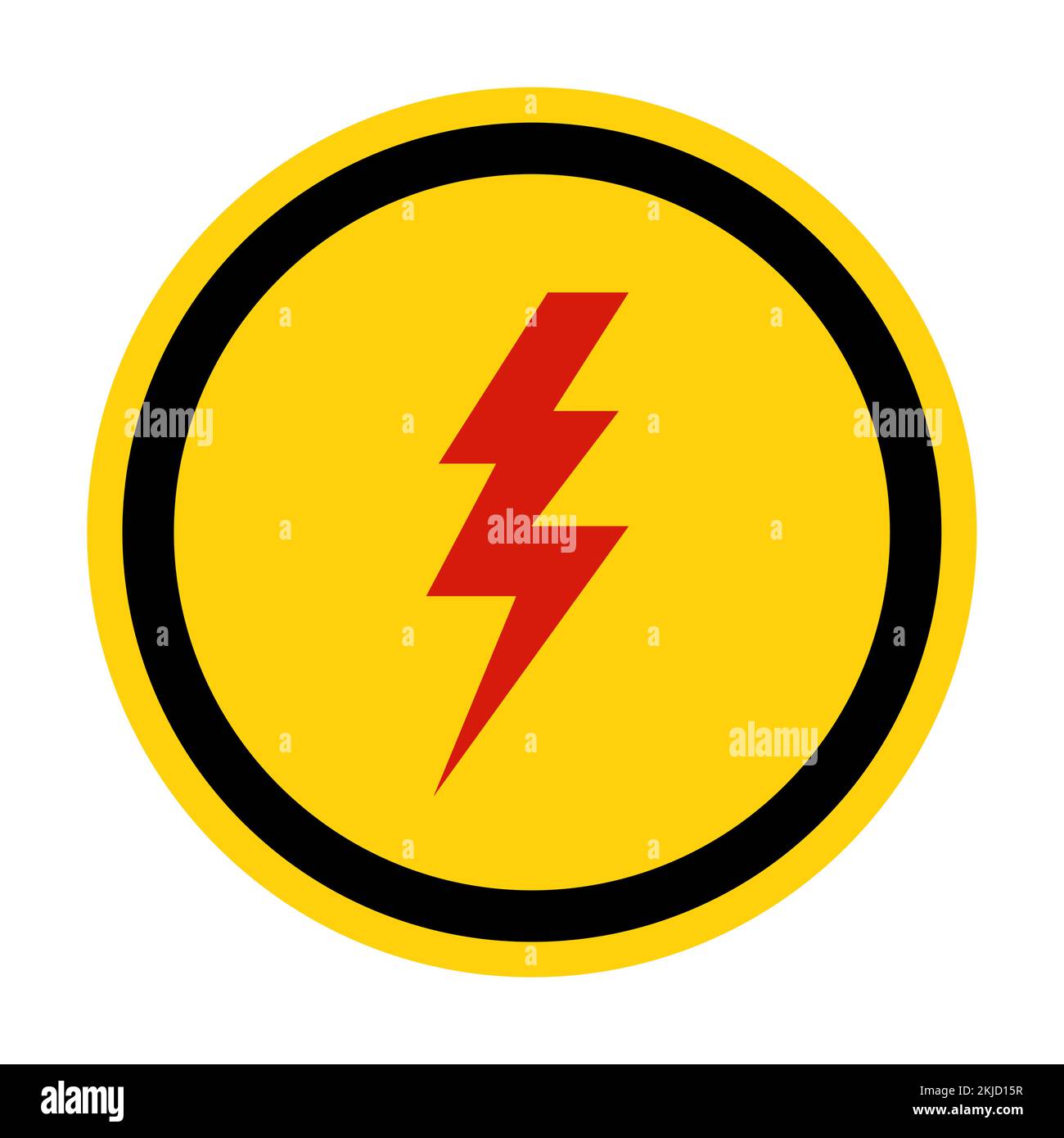 High Voltage Black Icon Isolated On White Background Stock Vector Image ...