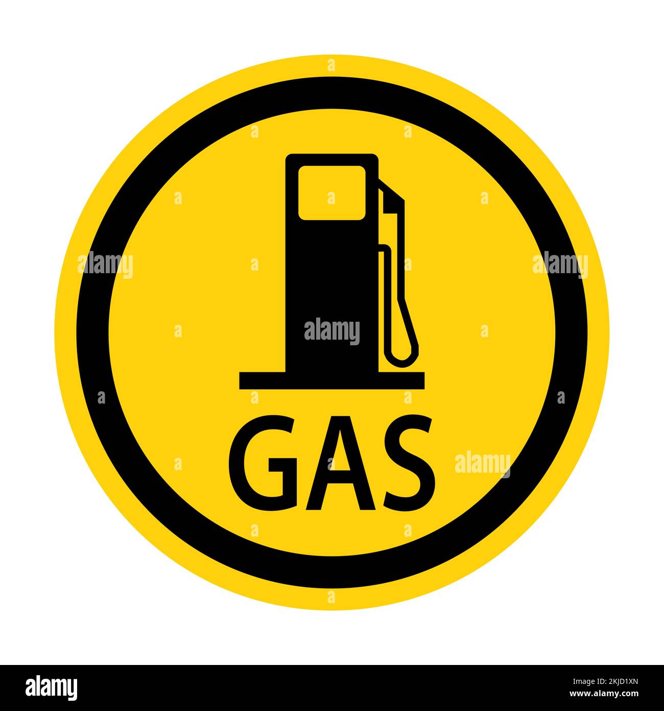 Gas Traffic Sign On White Background Stock Vector Image & Art - Alamy