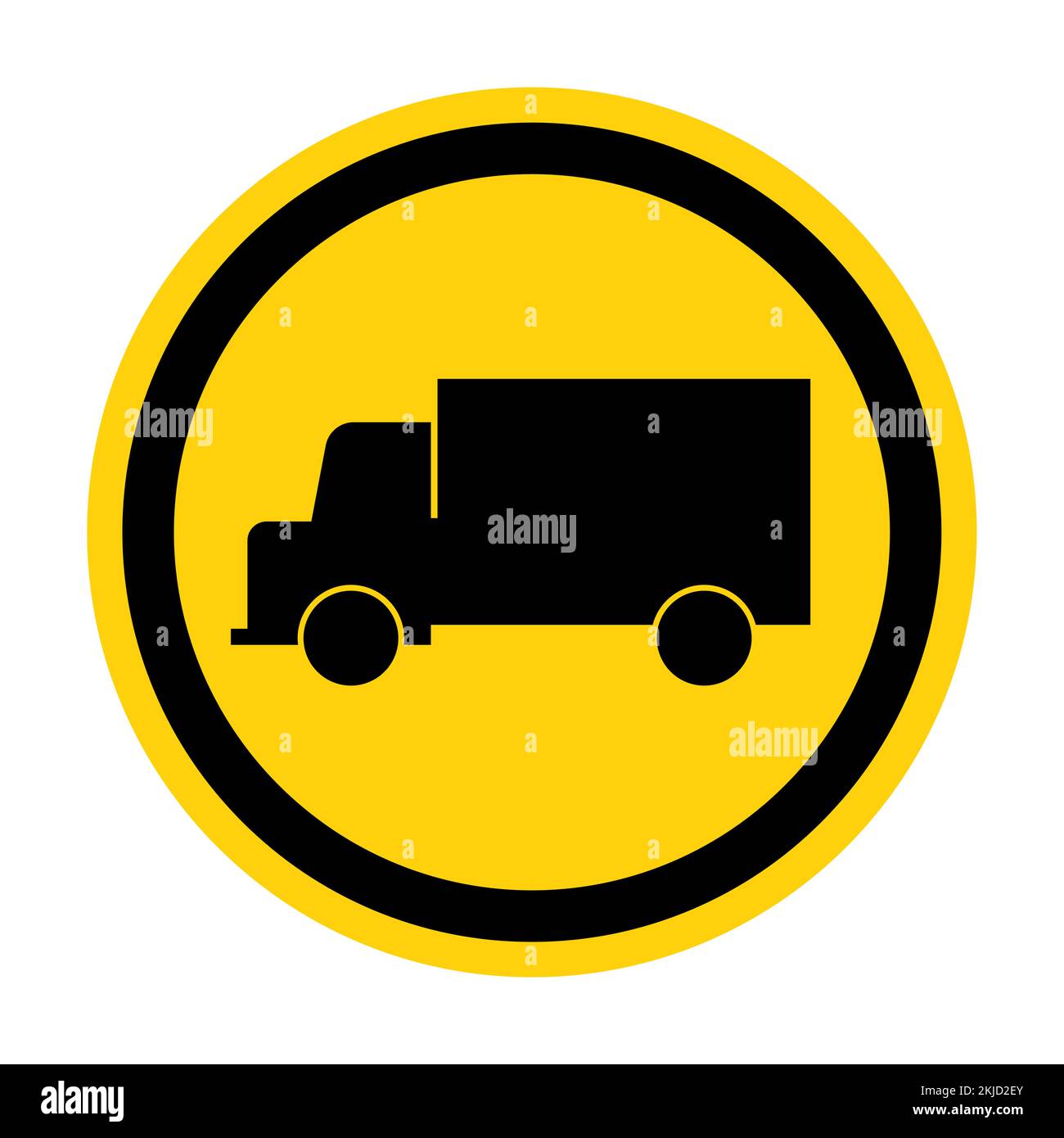 Truck Crossing Sign On White Background Stock Vector Image & Art - Alamy