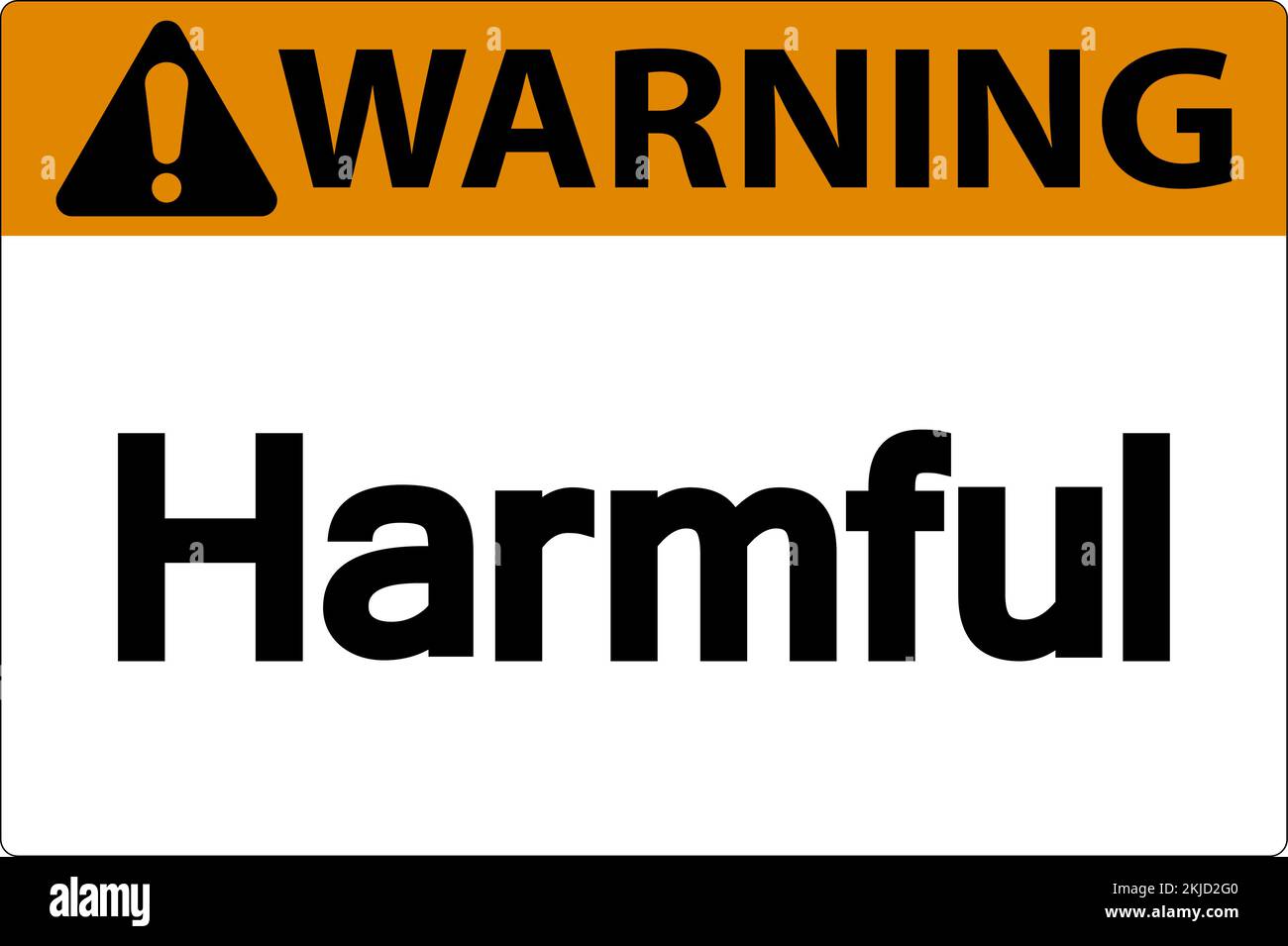 Harmful Warning Sign On White Background Stock Vector Image & Art - Alamy