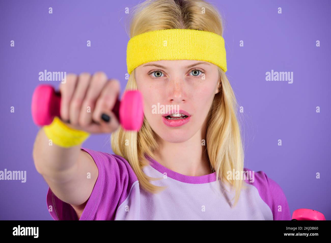 Exercises with dumbbells. Workout with dumbbells. Biceps exercises for ...