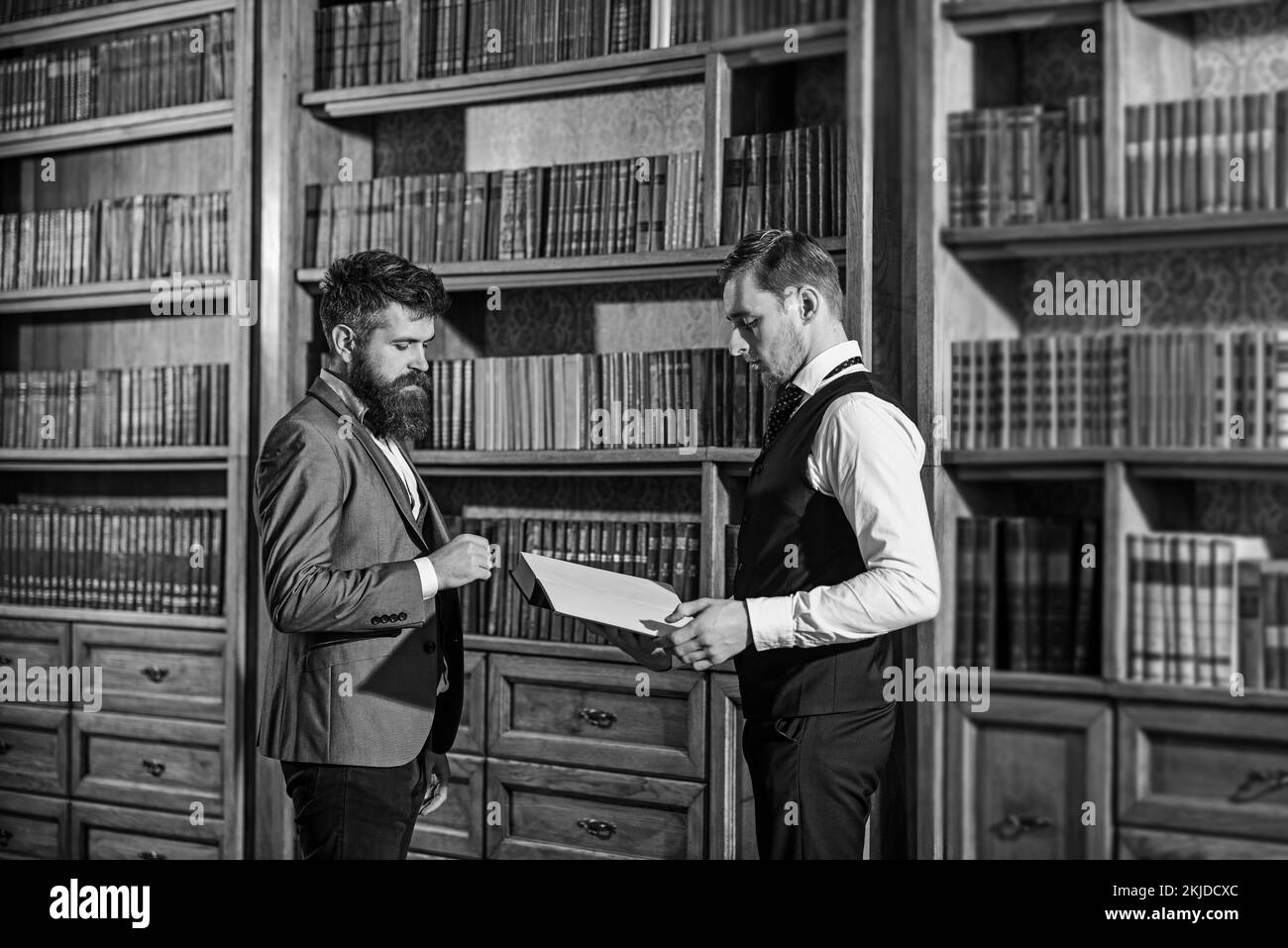 Intelligent elite and scientific people concept. Intelligent men Stock ...