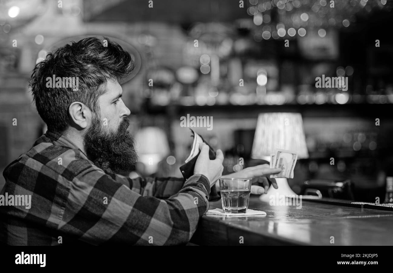 Depression and alcoholism concept. Man with busy face Stock Photo - Alamy