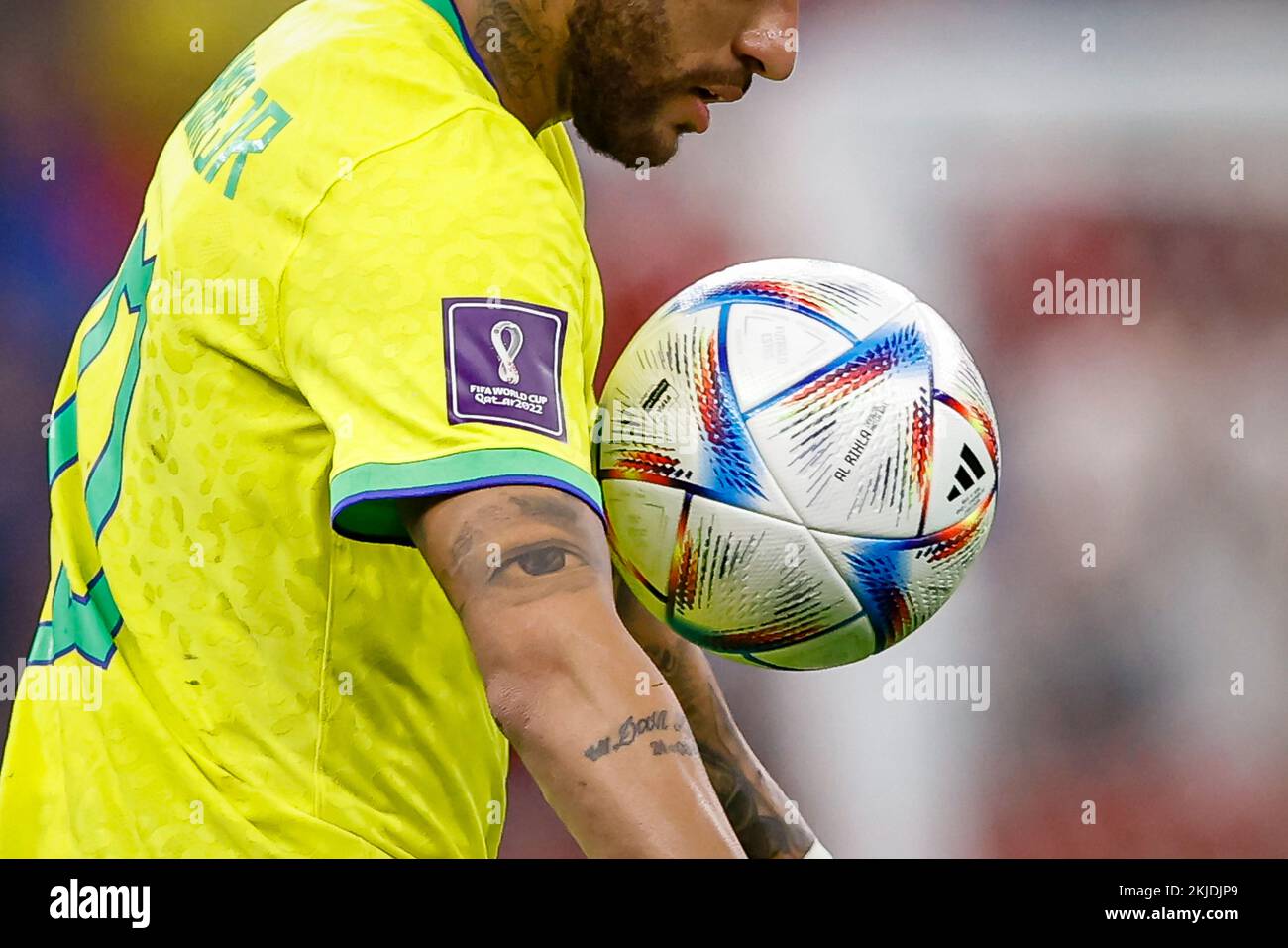 Lusail, Qatar. 24th Nov, 2022. NEYMAR of Brazil during a match between ...