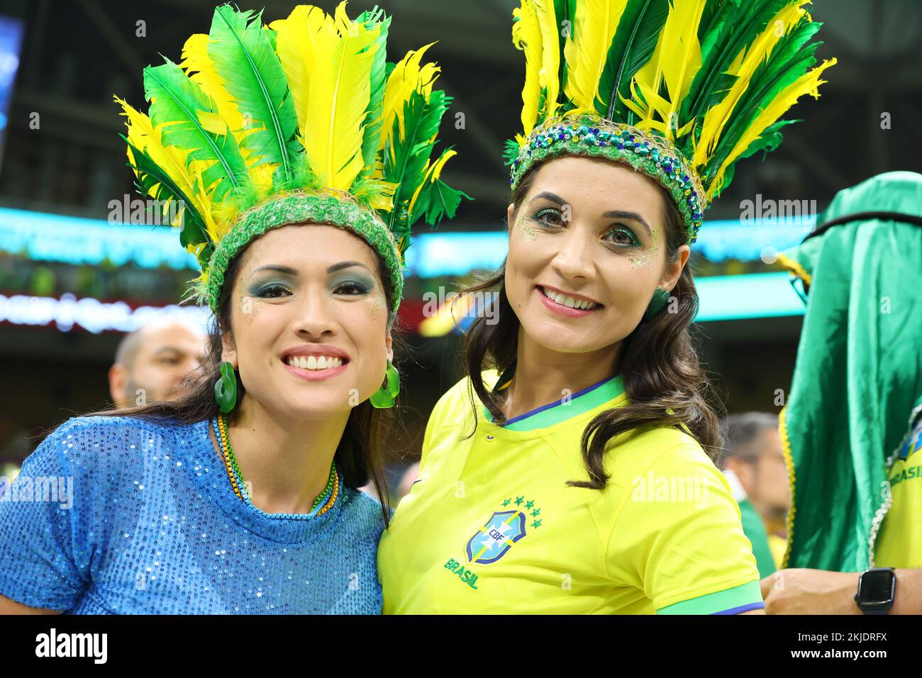 Lusail, Qatar. 24th Nov, 2022. Brazil fans (BRA) Football/Soccer : FIFA ...
