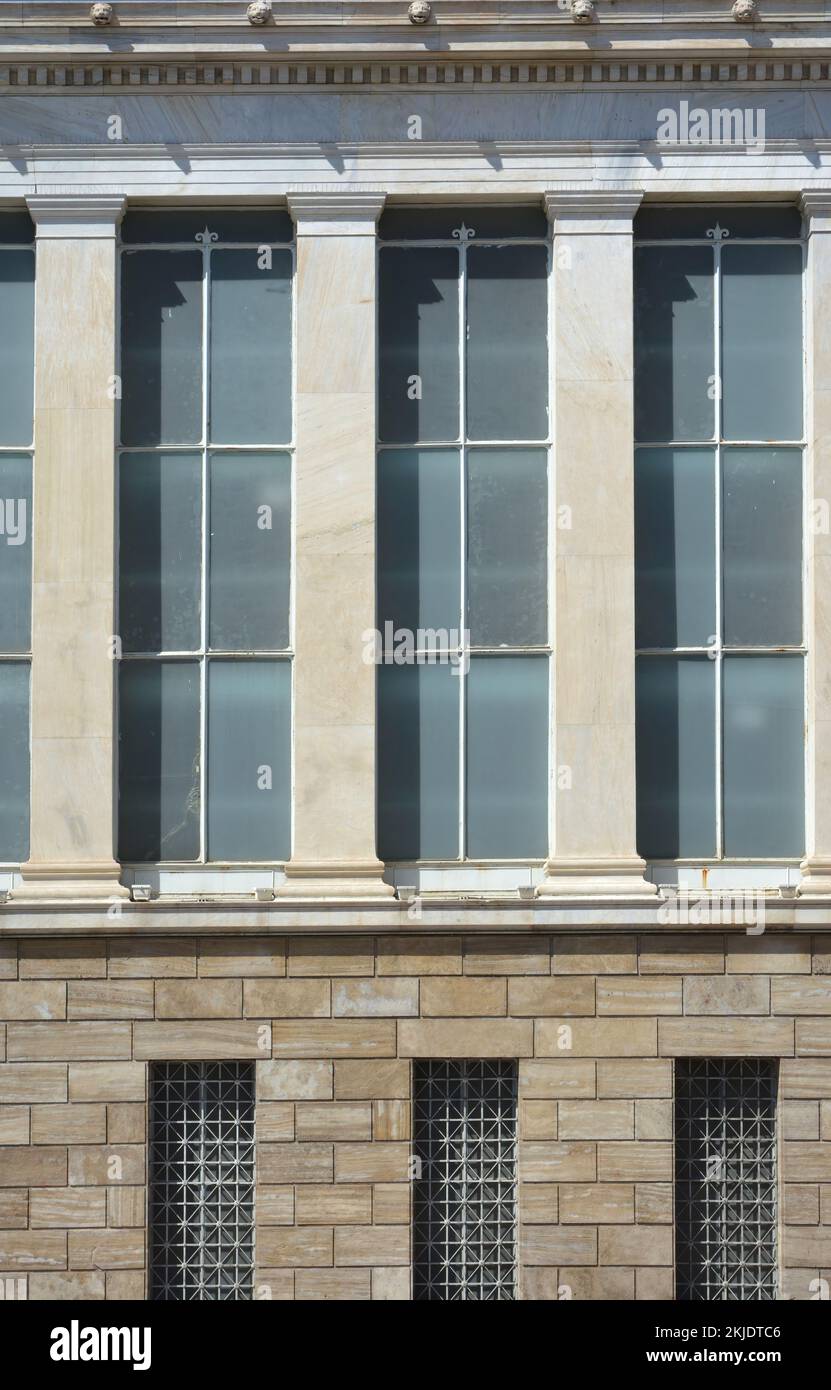 The National Library in Athens, Greece. Building detail Stock Photo - Alamy