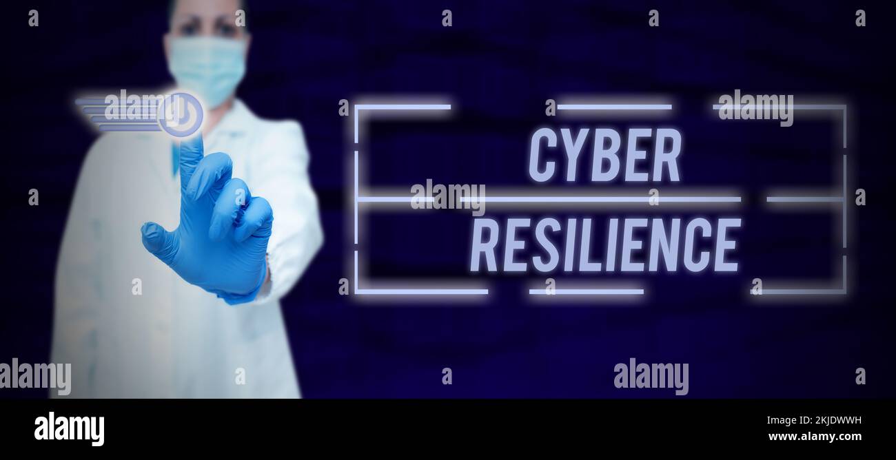 Sign displaying Cyber Resilience. Word for measure of how well an ... Sign displaying Cyber Resilience. Word for measure of how well an ...