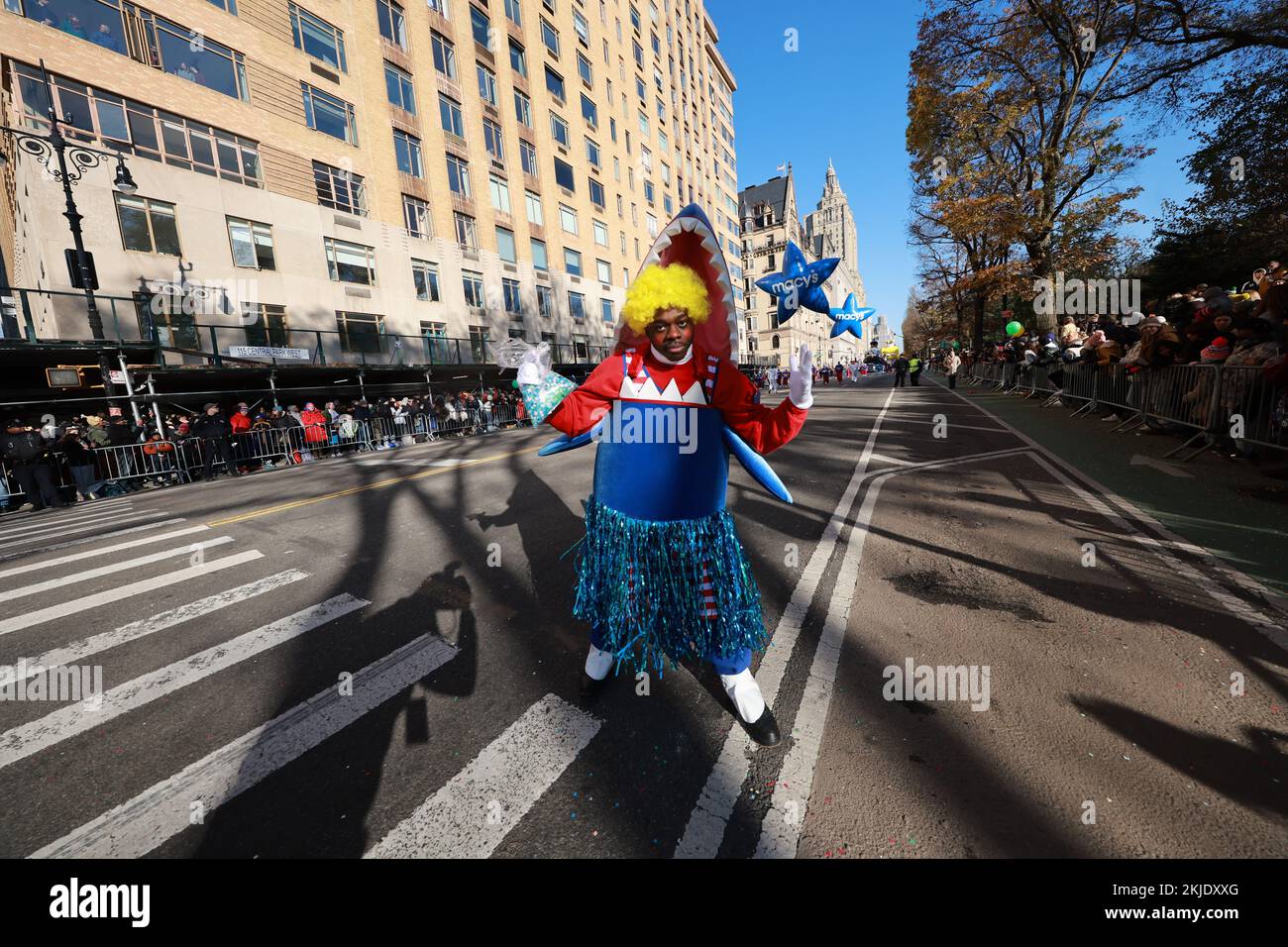 NEW YORK, NEW YORK - November 24, 2022: A member of the Silly Seaside ...