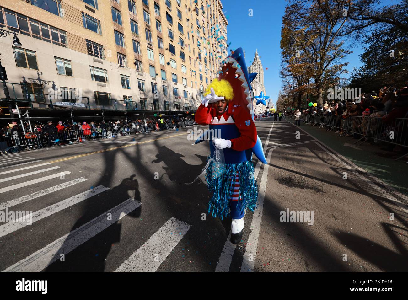 NEW YORK, NEW YORK - November 24, 2022: A member of the Silly Seaside ...