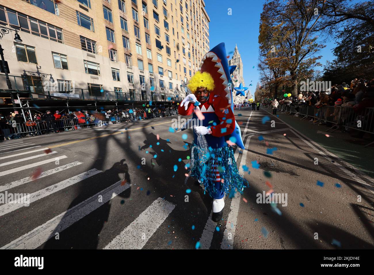 NEW YORK, NEW YORK - November 24, 2022: A member of the Silly Seaside ...